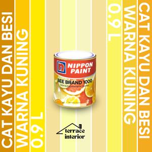 Jual Cat Kayu dan Besi Nippon Paint Bee Brand 1000 Warna Kuning 0.9 L ...
