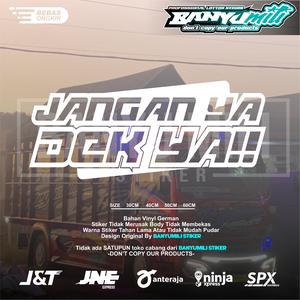 Jual Stiker viral jangan ya dek ya cutting variasi kaca mobil pickup truk sticker terbaru viral ...
