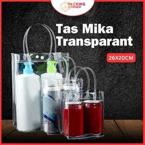 Jual Tas Mika Bening Tote Bag Transparan Hampers Goodie Bag Makeup ...
