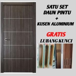 Jual satu set pintu minimalis hmr plus kusen aluminium | pintu kamar ...