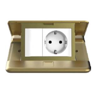 Jual SIMON Floor Socket Schuko Silver 16A/SIMON Schuko Floor Socket ...