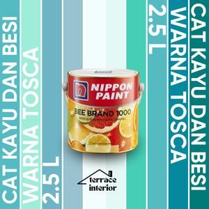 Jual Cat Kayu dan Besi Nippon Paint Bee Brand 1000 Warna Tosca 2.5 L ...
