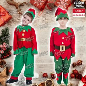Jual Kostum Red Santa Elf / Costume Peri Kurcaci Merah Natal Christmas ...