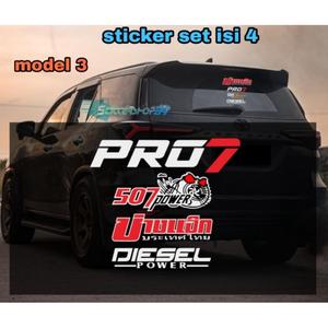 Jual stiker kaca belakang mobil sticker set thailand diesel,pro7 ...