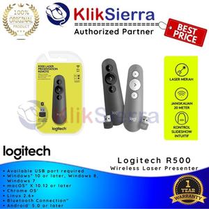 Jual Logitech R500 Wireless Laser Presenter Red Remote R 500 Pointer ...
