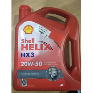Jual aweT! Oli Shell Helix HX3 Sae 20w-50 1 Galon 4 liter ORIGINAL ...