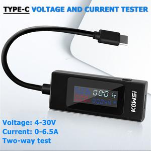 Jual DC Type-C Tester 4-30V Voltage Meter Digital Ammeter 6.5A Current ...