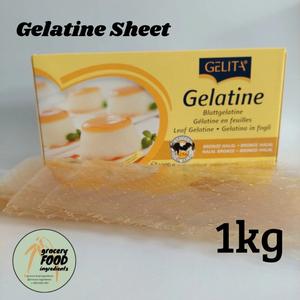 Jual PTR Gelatin sheet 300 sheet/ gelatine sapi halal 1kg / gelatine ...