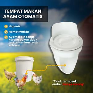 Jual Pengumpan Ayam Unggas Otomatis Tempat Makan Ayam Tanpa Tumpah ...