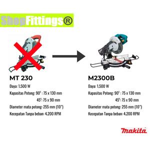 Jual MAKITA M 2300 MESIN MITER SAW POTONG ALUMUNIUM KAYU MITRE SAW M2300B ORIGINAL QUALITY ...