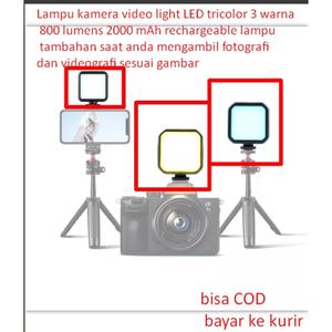 Jual - aqua Lampu kamera video light LED tricolor 3 warna 800 lumens ...