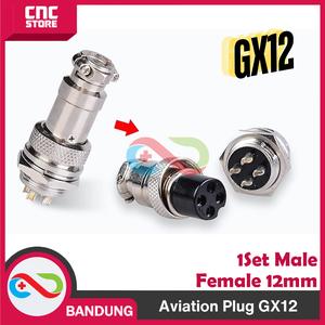 Jual AVIATION PLUG CONNECTOR CB GX12 12MM SET MALE FEMALE - 4 PIN - 8P ...