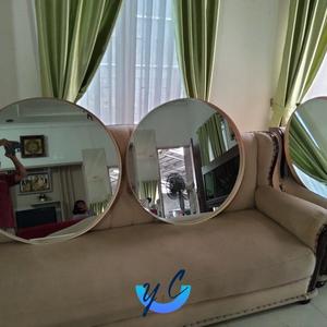 Jual Cermin Aesthetic Kaca Cermin Polos Bulat 50x50 cm Plus Bingkai ...