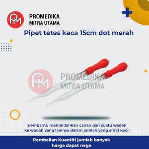 Jual Pipet tetes kaca 15cm dot merah per box | Peralatan Laboratorium ...
