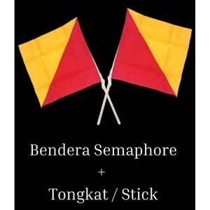 Jual Bendera Semaphore + Tongkat / Stick semapur / Semapor Pramuka dan ...