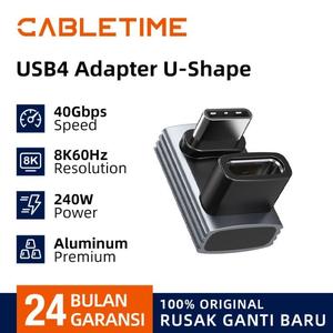 Promo CABLETIME Adapter USB4 Type-C PD 240W 8K 5A 40Gbps Exclusive ...