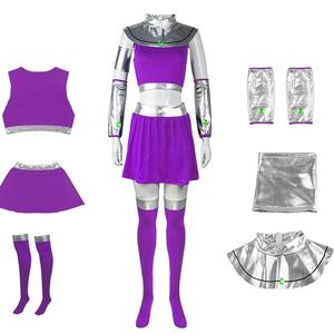 Jual Starfire Cosplay Costume Princess Koriandr Skirt Dress Up with ...