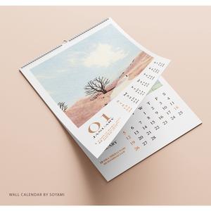 Jual Kalender Dinding A3 Watercolor 01 Scenery 2024 Aesthetic Premium ...