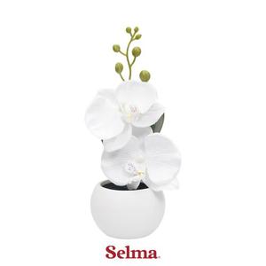 Promo Selma Bunga Artificial Mini Orchid Dengan Pot - Putih Tumbuhan ...