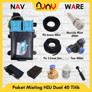 Jual Paket Misting 40 Titik Pompa Dc Hiu Dual Embun Kabut Walet ...