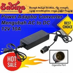 Jual Power Adaptor Converter Mengubah AC to DC 12V 10A Lighter Plug ...