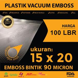 Jual Plastik Vacuum Emboss 15x20 Plastic Vacum Embos Bintik 90 micron ...