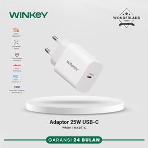 Jual Winkey Adaptor Charger 25W USB-C PD PPS SFC Super Fast Charging ...