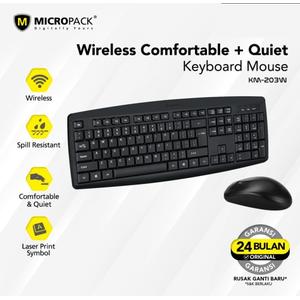 Jual Keyboard Micropack Wireless Classic Combo Mouse KM-203W - Jakarta ...