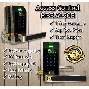 Jual TERMURAH Handle Pintu Scan Jari Akses Kontrol ZKTeco AL20B Door Lock Finger - Kota Surabaya ...