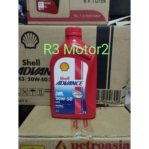 Jual OLI Motor SHELL ADVANCE 4t AX3 1L 20W-50 / 20W50 ORIGINAL - Kota ...