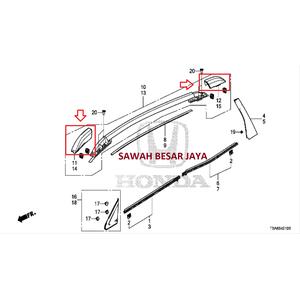Jual Cover Tutup Tiang Roof Rail Atap Atas Depan atau Belakang mobil ...