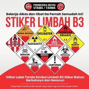 Jual Sticker Label Tanda Simbol Limbah B3 Bahan Berbahaya dan Beracun ...