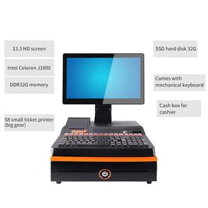 Jual Wifi Integrated 13.3 Inch Dual Screen Wireless Data POS Machine ...