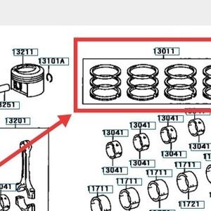 Jual Ring piston set Standar Toyota NAV1 RAV4 Original Toyota 13011 ...
