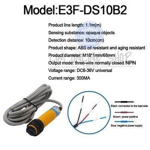 Jual E3F-DS10B2 infrared sensor proximity NPN NORMALY CLOSE 10cm DC 3 ...