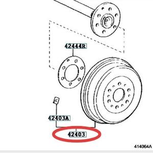 Jual Tromol Belakang Hiace Commuter Drum Brake Toyota Hiace 42431-26210 ...