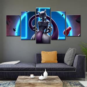 Jual New Pokemon Mewtwo Pikachu Poster Canvas Painting Wall Art Game ...