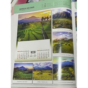 Jual Kalender dinding triwulan + sablon min 100 pc 2025 new - 109 sawah ...
