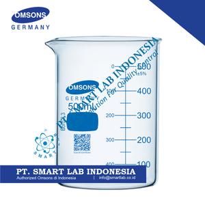 Jual 1200.100.05 BEAKERS LOW FORM WITH SPOUT @100ML, OMSONS - Kota ...