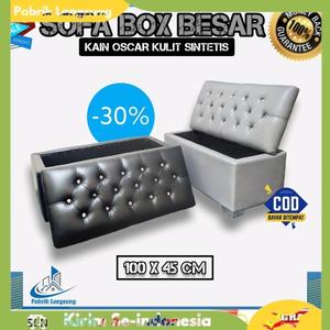 Promo OSCAR KULIT - SOFA BENCH STORAGE / SOFA BOX MINIMALIS PENYIMPANAN ...