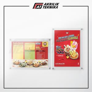 Jual Frame Bingkai Display Poster Akrilik Menu Dinding - Ukuran A4 ...
