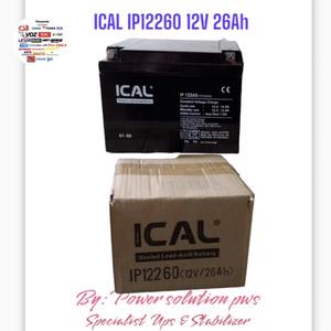Jual Aki UPS / Baterai UPS ICA ICAL IP12260 12V 26Ah Best - Kota ...