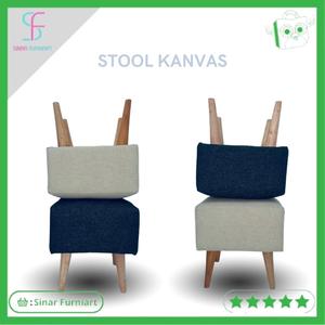 Jual SOFA MINIMALIS KOTAK / BULAT FULL BUSA MPUK BAHAN KANVAS BERKUALITAS - Cream, Stool Bulat ...