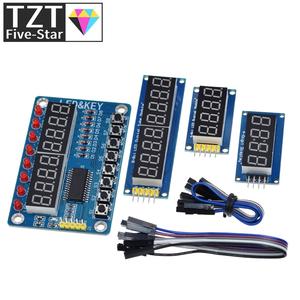 Jual TM1637 4 Bits / TM1638 / 74HC595 8 bit Digital LED Display Module 7 Segment 0.36Inch Clock ...