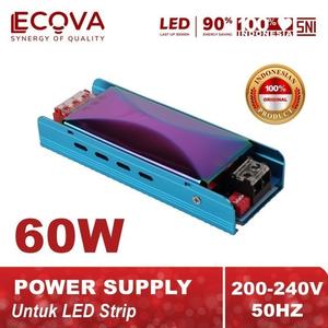 Jual ECOVA LED Power Supply Trafo Untuk LED Strip 60W 200-240V - 12V ...