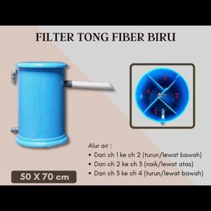 Jual Filter tong fiber kolam ikan size Jumbo 4 sekat - Biru - Kota ...