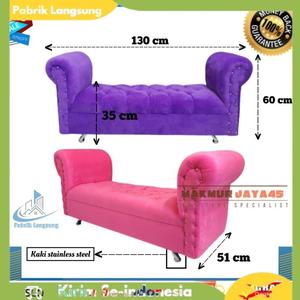 Jual SOFA BENCH MINIMALIS - SOFA BENCH BAHAN BLUDRU LEMBUT 120 CM x 45 ...