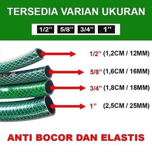 Jual Selang Air 1/2 5/8 3/4 1 Inch 50 Meter 100 Meter Selang Air Benang ...