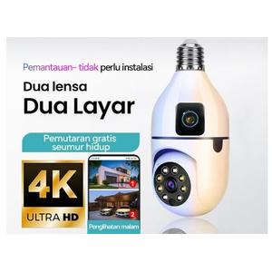 Jual CCTV Lampu Kamera Full HD 1080P CCTV Wifi Lampu 360 Derajat PTZ ...