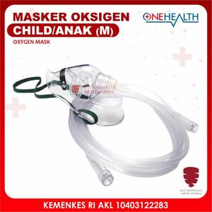 Jual # Masker Oksigen Anak OneHealth Oxygen Mask M Child Selang Sungkup ...